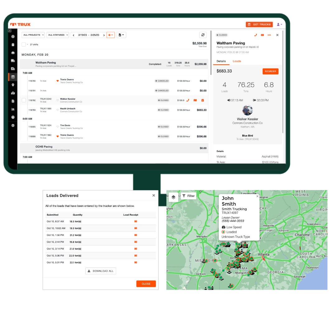 Dump Truck Logistics Software | Truck Hauling Management
